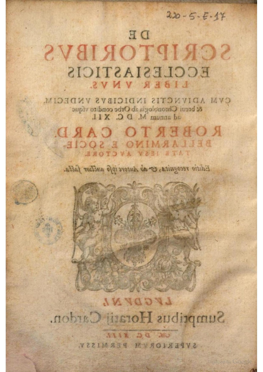 Page:De scriptoribus ecclesiasticis liber unus (1613).pdf/4 - GATE